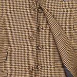 Houndstooth 3 Piece Brown Mod Suit for 60s Fashion