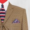 Houndstooth 3 Piece Brown Mod Suit for 60s Fashion