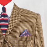 Houndstooth 3 Piece Brown Mod Suit for 60s Fashion